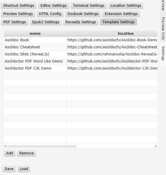 【Asciidoc】AsciidocFX 〜 Settingsタブ：その他設定 （ExtensionとTemplate）〜｜紘稔（ひろのり）