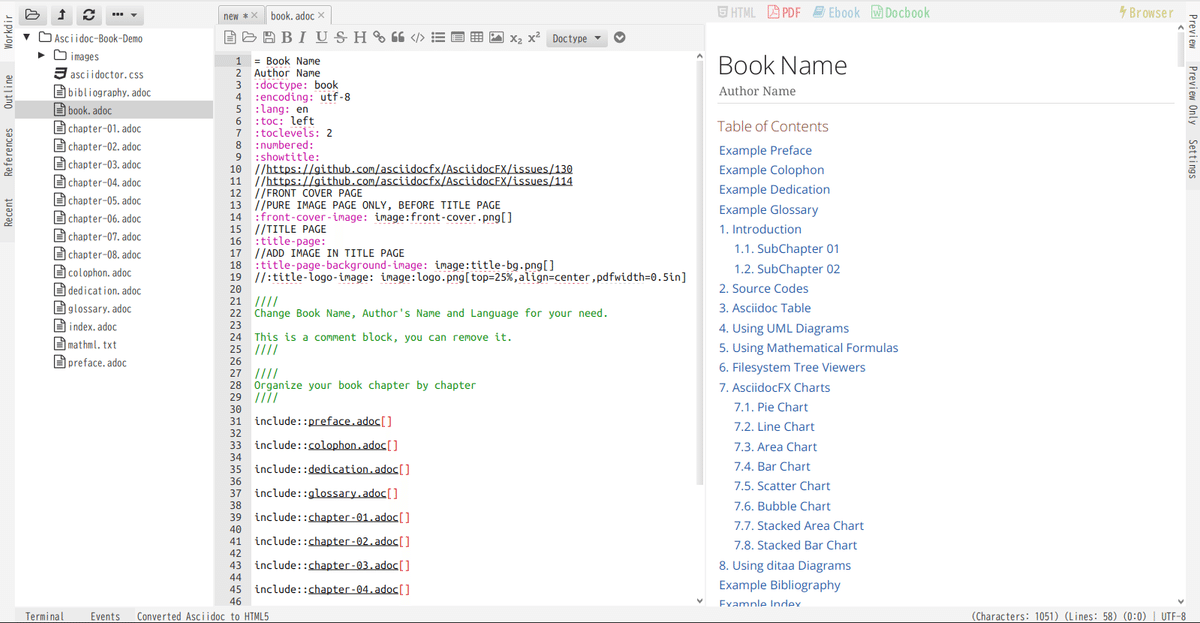 【Asciidoc】AsciidocFX 〜 Settingsタブ：その他設定 （ExtensionとTemplate）〜｜紘稔（ひろのり）