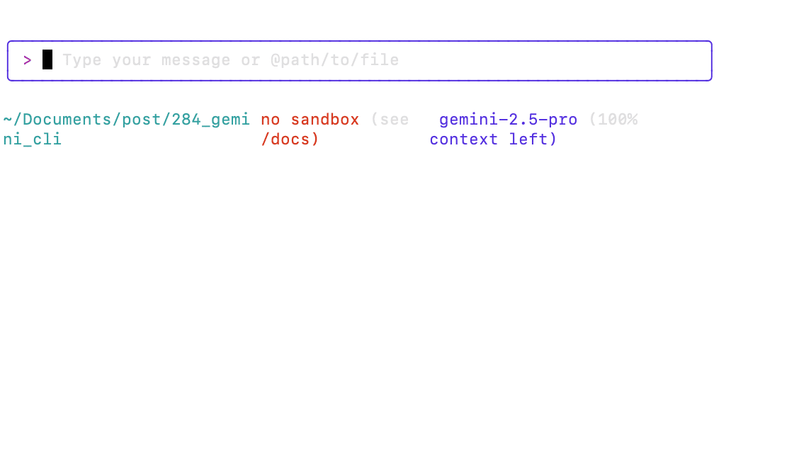 Gemini CLI 入門 (2) - クイックスタート｜npaka