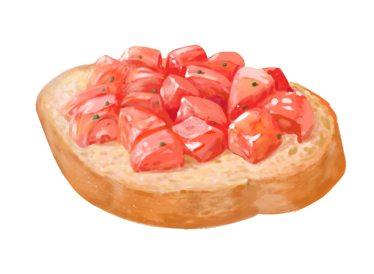 ブルスケッタのイラスト｜るみあ