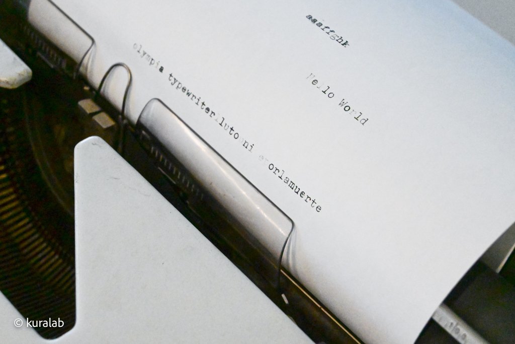 タイプライターに触れる──1960〜70年代（推定）のOLYMPIA社製マシンで「書く」を体感する｜kuralab.