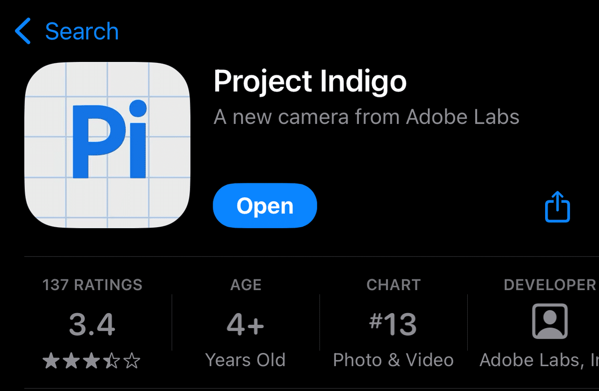 Adobe の新しいカメラアプリ Indigo を使ってみた｜たなぱんだ