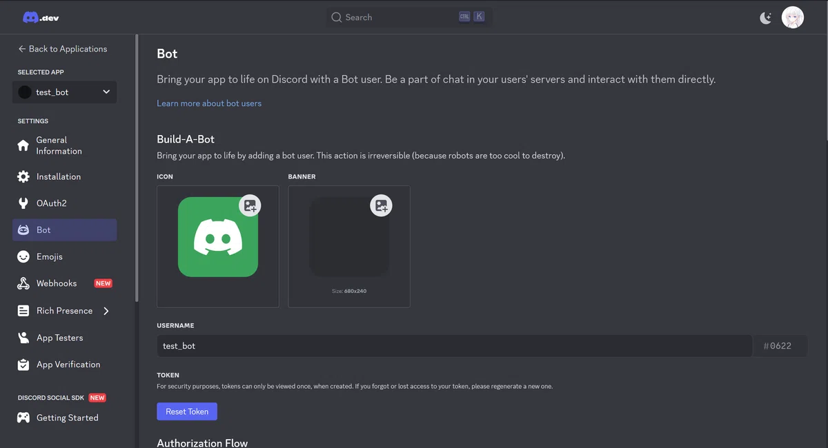 Discord botを作成するためのToken取得方法について｜aki