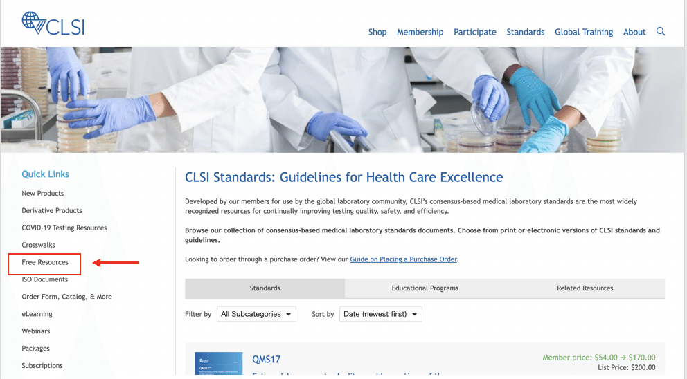 CLSIのドキュメントを無料で見る方法｜Dr.MON