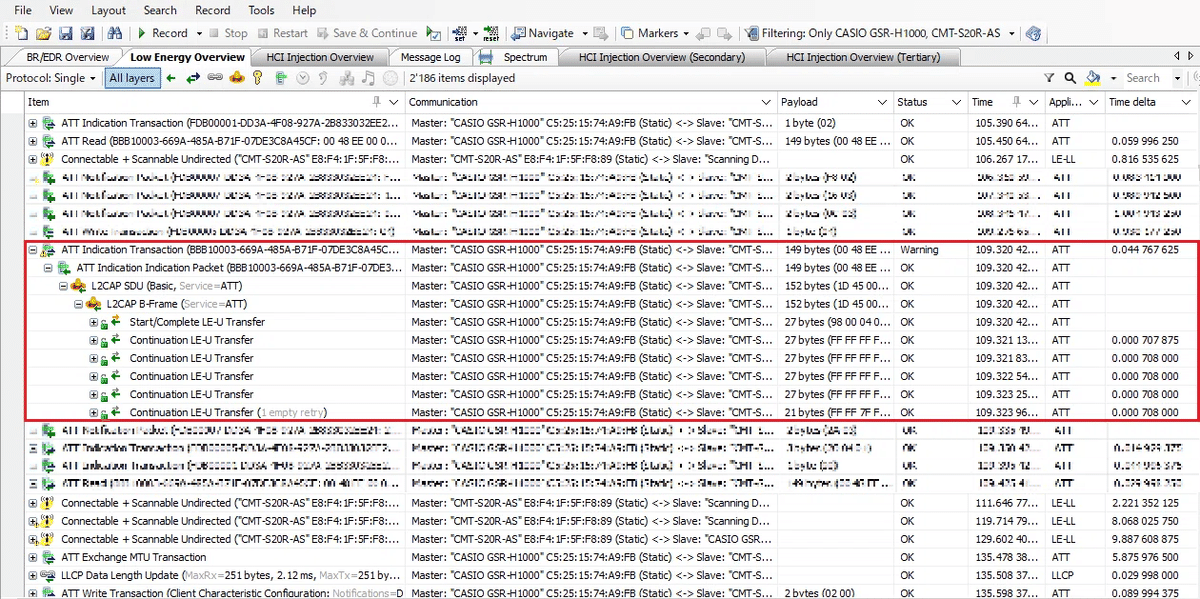 Ellisys Bluetooth Protocol Analyzerの使用方法｜カシオ計算機株式会社