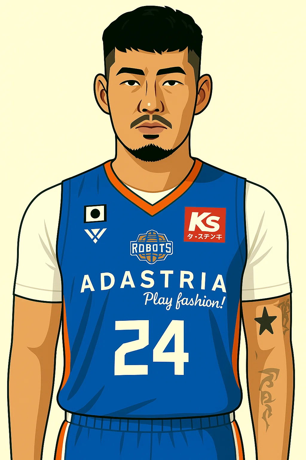 🏀茨城ロボッツ🤖2025-26シーズンロスター確定記念イラスト化｜ヨッチ / Yotch