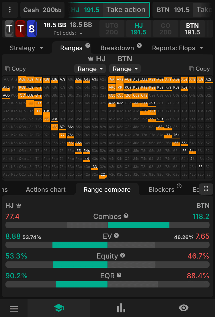 HJ vs BTN 3bet pot｜si06