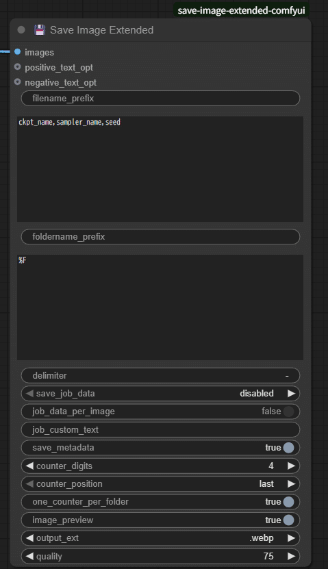 ComfyUIを導入してまず最初に入れるべき画像保存拡張ノードの「Save Image Extended」がオススメ｜nobin@noteで生活している人