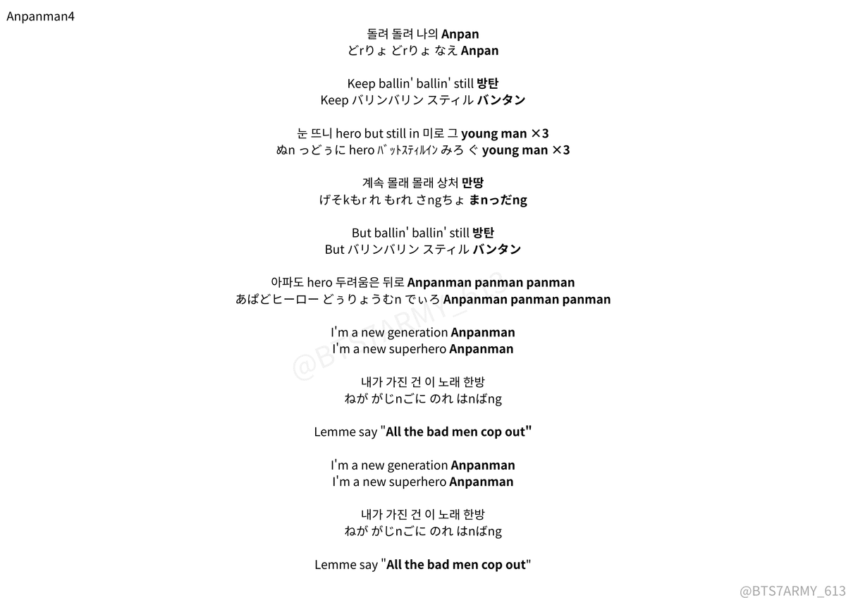 Anpanman 방탄소년단 BTS｜BTS7ARMY_그므시라꼬