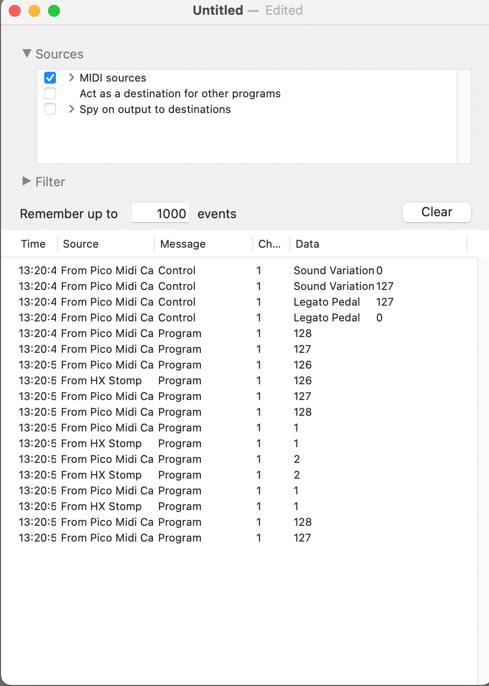Line 6 HX StompをPaint Audio MIDI CAPTION で 制御してみた｜mitsuruk