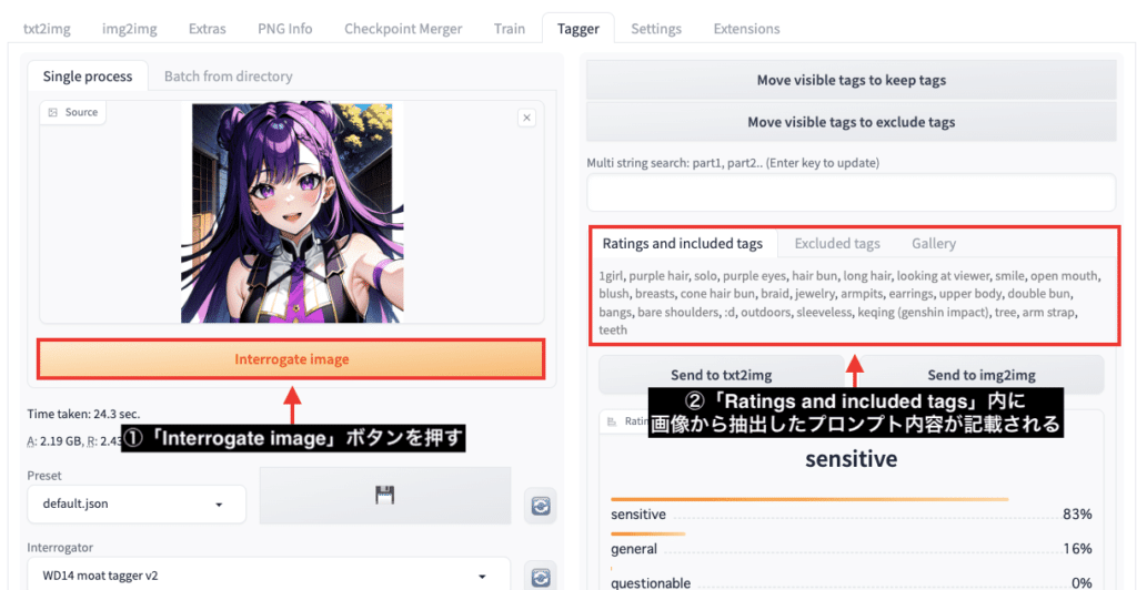 【Stable Diffusion】画像からプロンプトを抽出できるTaggerの導入・使い方｜レベルマ【生成AI情報発信】