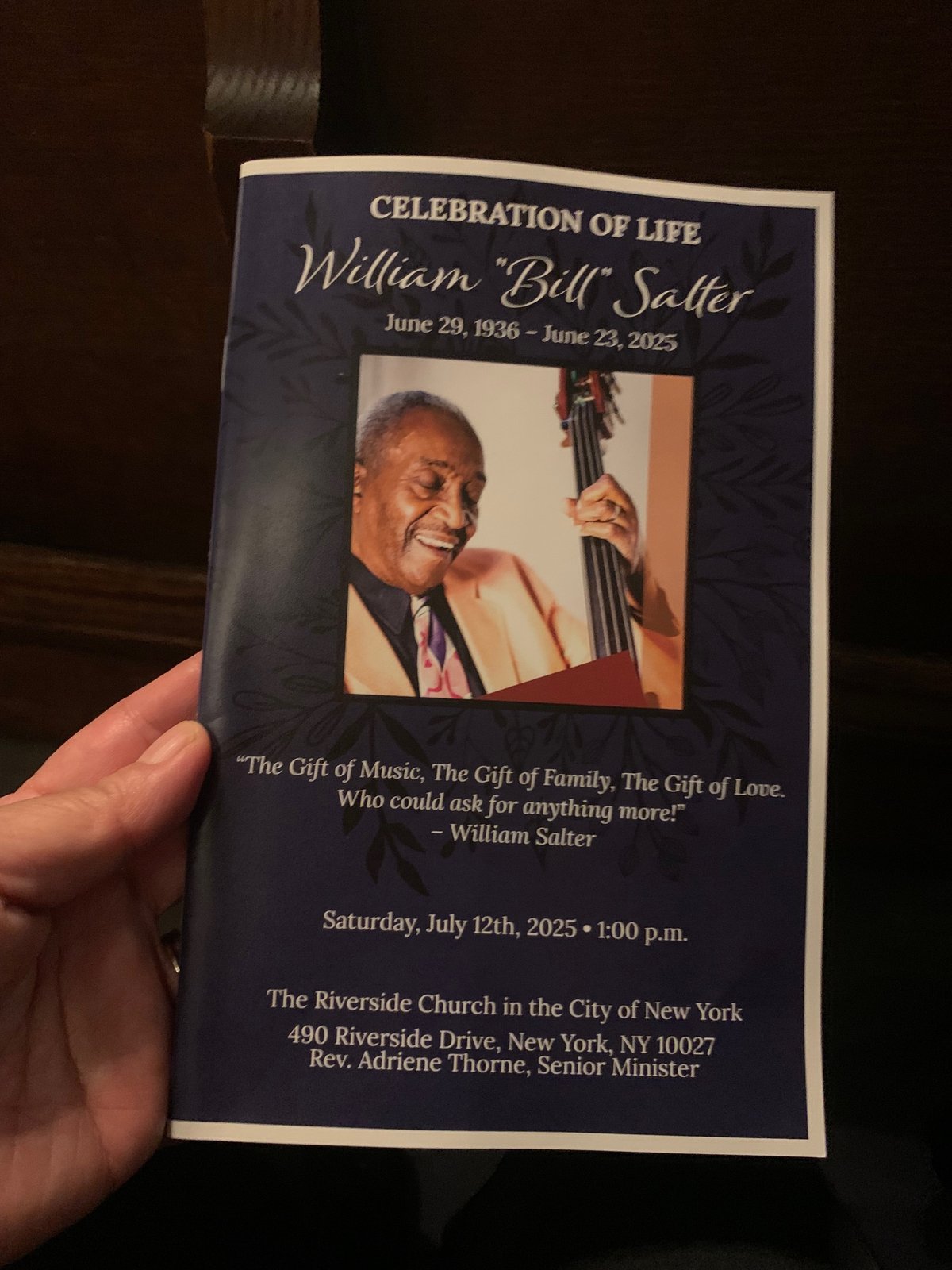 R.I.P William “Bill” Salter｜霧生ナブ子／ Nabuko Kiryu