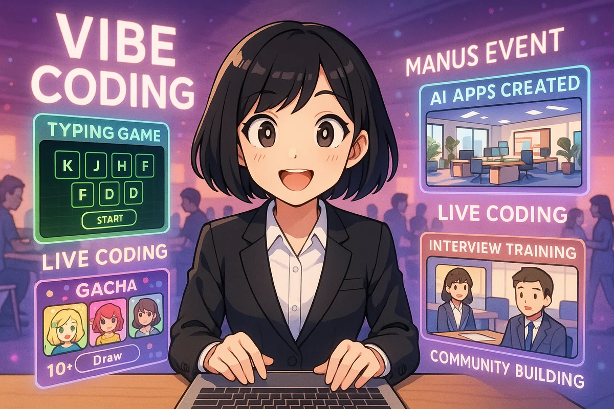 「汎用型AIエージェントManusと共に作る未来ふたたび」イベントレポート！「Vibe Coding」で生まれた驚きのアプリたち｜いしたにまさき