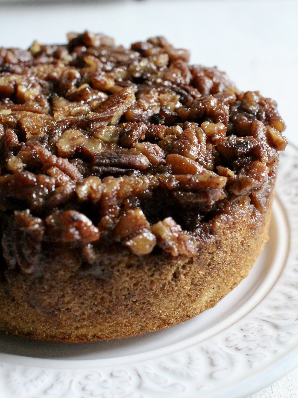 ピーカンナッツとバナナのアップサイドダウンケーキ｜junjun