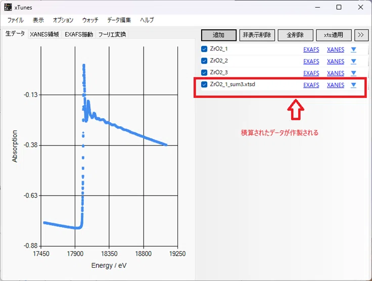 xTunesを用いたEXAFS解析の方法｜夏咲