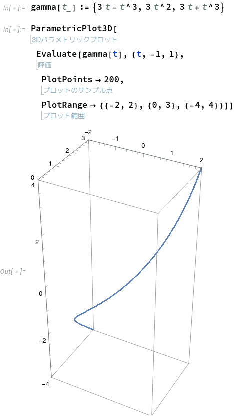 Mathematica曲線と曲面の微分幾何 第7章 空間の曲線｜まげ店長