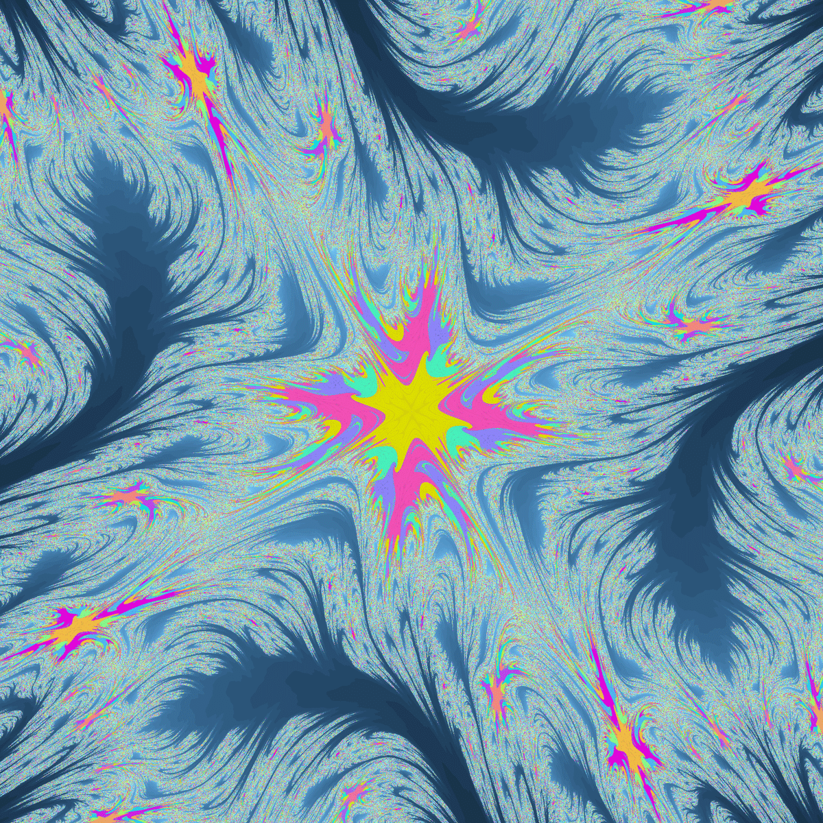 今週のフラクタル92(con(z)^3/z+c)｜108Hassium