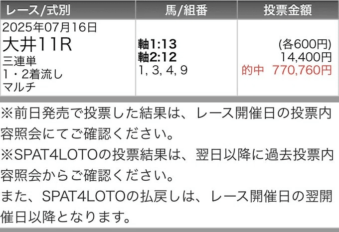 7/21（月）浦和12R【SS】《穴狙い》｜AIウマスギ from 令和競馬研究会