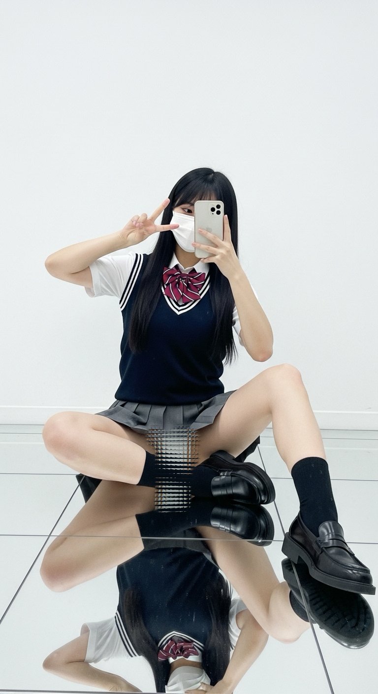 【コピペで即生成】インプレ12万達成記念/鏡床に座る美女のプロンプト紹介♫｜SHION_AI07