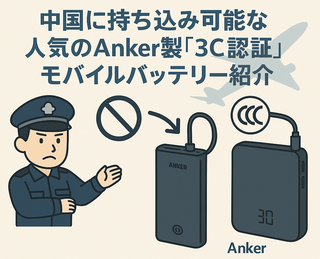 中国に持ち込み可能な人気のAnker製「3C認証」モバイルバッテリー紹介｜ただの旅好きおじさん