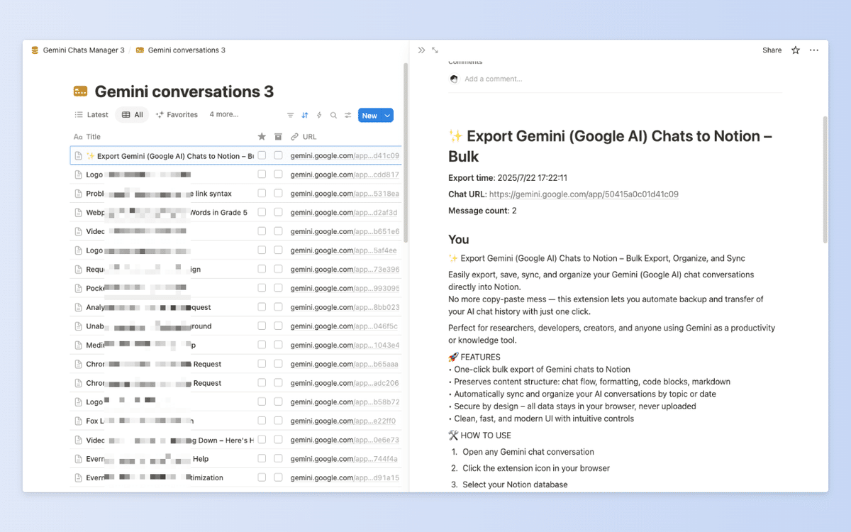 GeminiのAIチャットをNotionに簡単保存！「Gemini to Notion Export」拡張機能のご紹介｜Miyuki