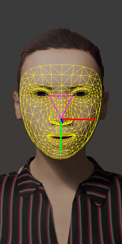 MediaPipe Face Meshで姿勢推定してみる｜えぬでんき