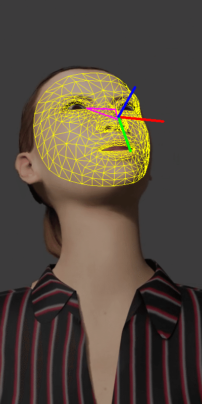 MediaPipe Face Meshで姿勢推定してみる｜えぬでんき