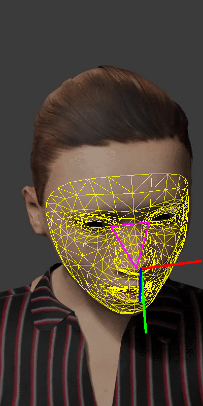 MediaPipe Face Meshで姿勢推定してみる｜えぬでんき
