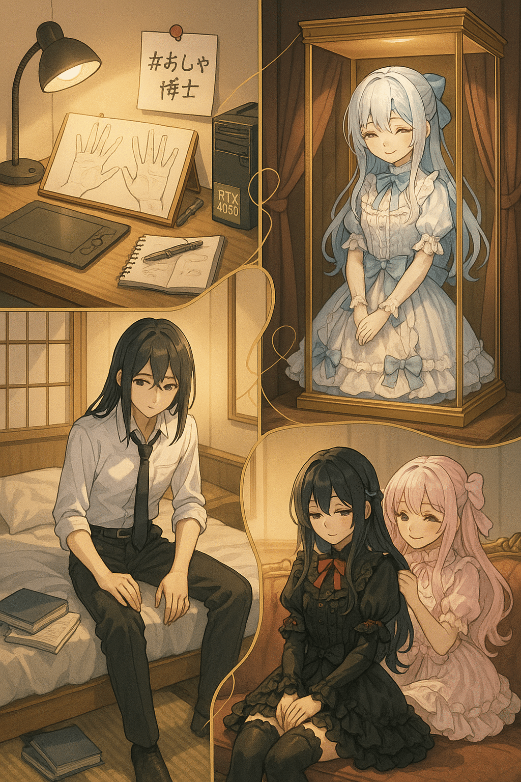 今日のAI絵日記（一次創作）｜もくまる@逆転CP*R18創作中