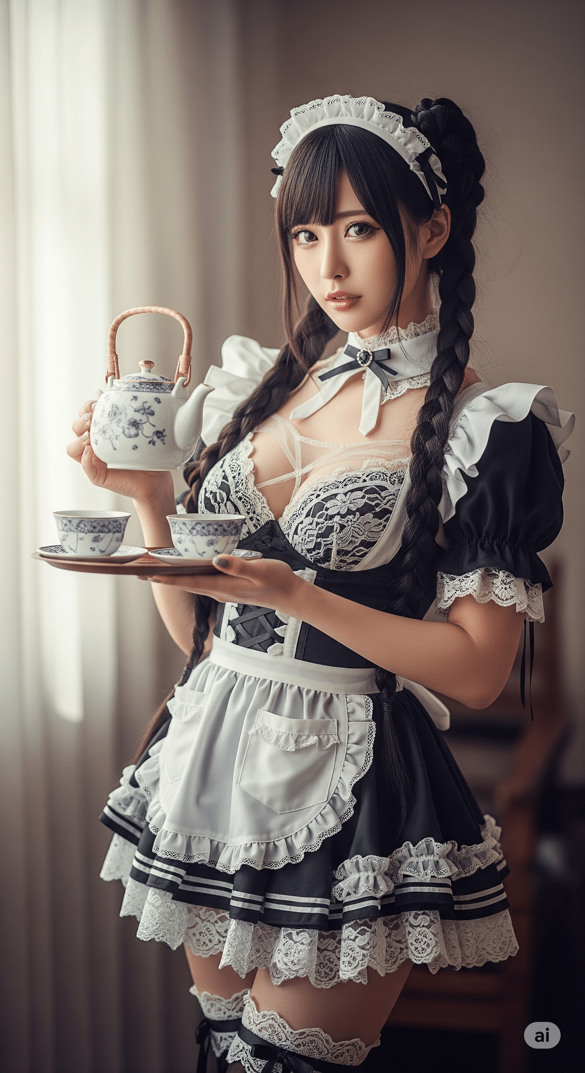 メイドさんをAI画像生成｜zerozero_x