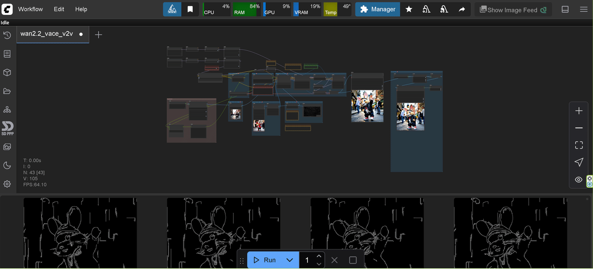 WAN2.2 t2v(v2v) VACE 14B FP16 GGUF with lightx2v LoRA 6steps＆Updated ...