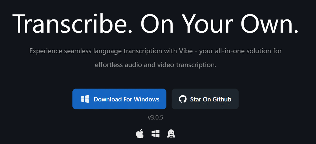 Whisperが簡単に使える「Vibe」が便利｜aiaicreate