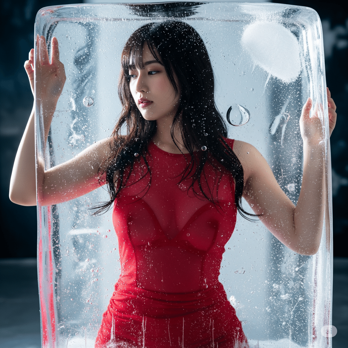 暑いので氷付けになってみた｜zerozero_x