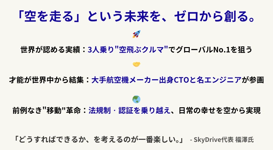 2024年11月29日公開 株式会社SkyDrive｜株式会社ディプコア（depcoa）