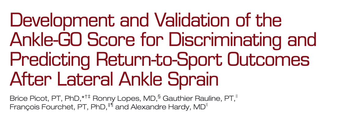 【文献note】 足関節捻挫後の包括的機能評価 "Ankle Go" #20｜Kohei Miyoshi