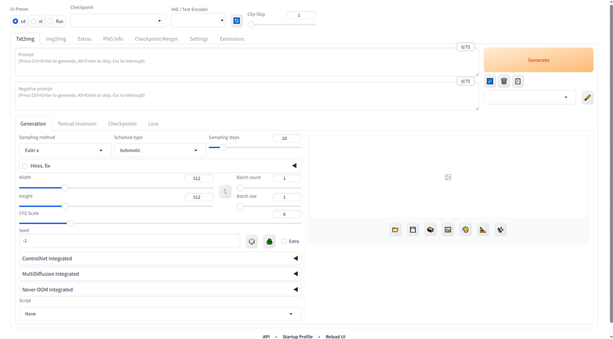StableDiffusion Web UI Forge - Classic と Forge - Neo を導入してみた【Stability Matrix 不使用、uv使用】｜憲明冶(のりめいや)