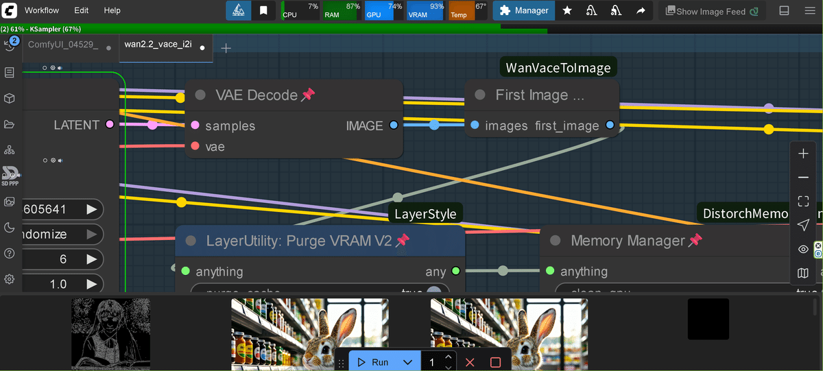 暫定版 WAN2.2 Vace i2i with lightx2v LoRA 6steps＆ControlNet＆Face Detailer ...