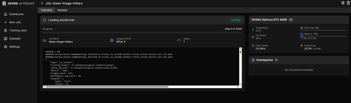 OSTRIS AI-TOOLKIT導入とQwen-ImageのLoRAトレーニング｜混合順