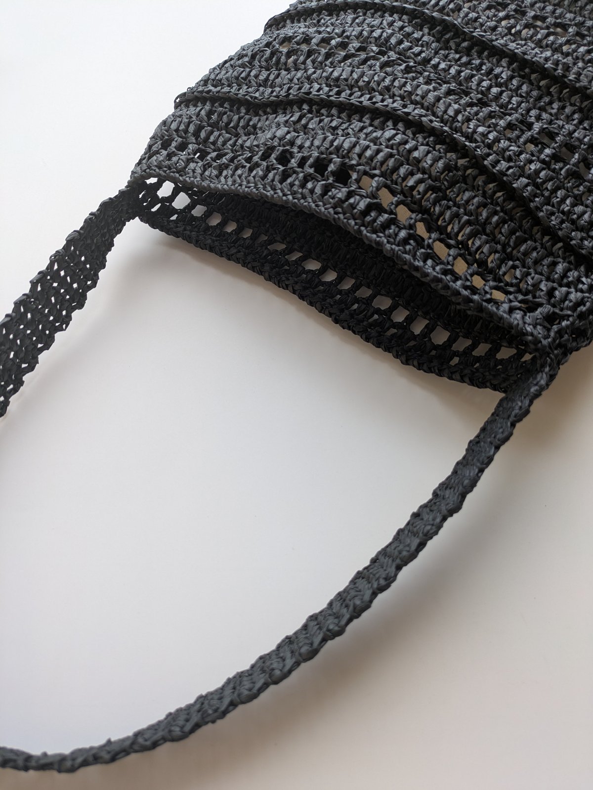 【編み図・かぎ針】残暑のボーダーショルダーバッグ｜NUKIM KNIT