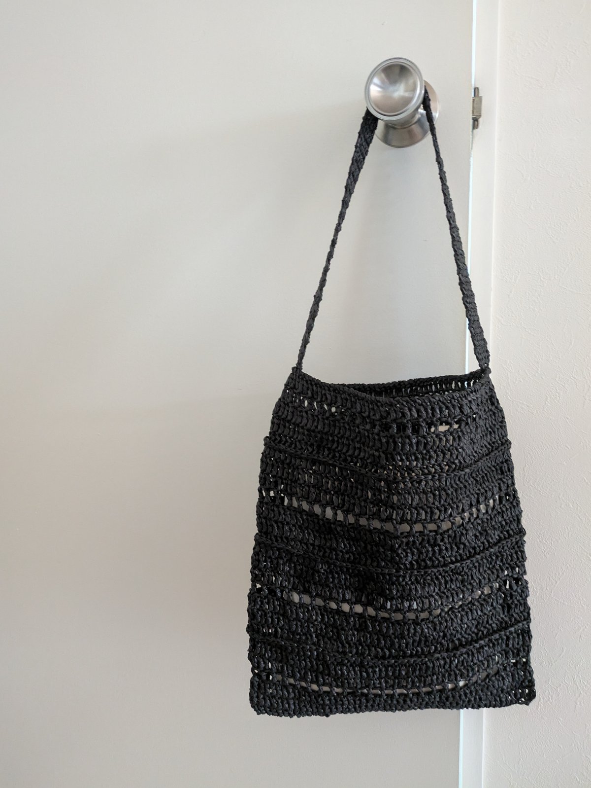 【編み図・かぎ針】残暑のボーダーショルダーバッグ｜NUKIM KNIT