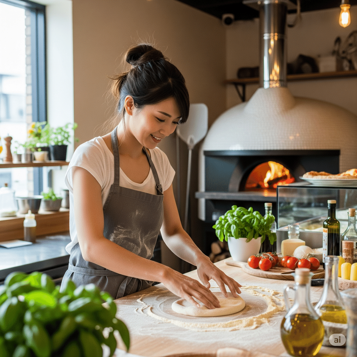 ピザ職人美女AI画像生成｜zerozero_x