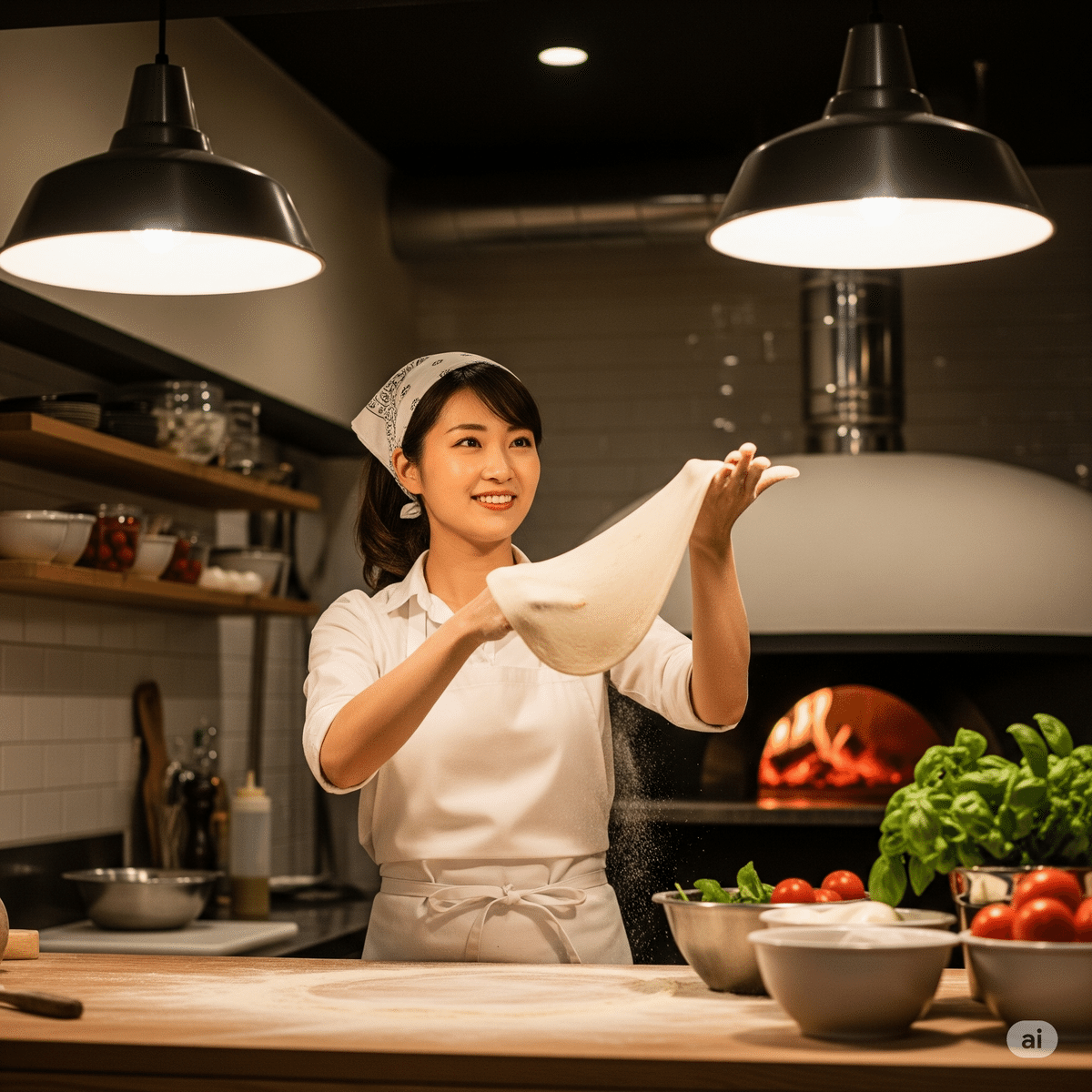 ピザ職人美女AI画像生成｜zerozero_x