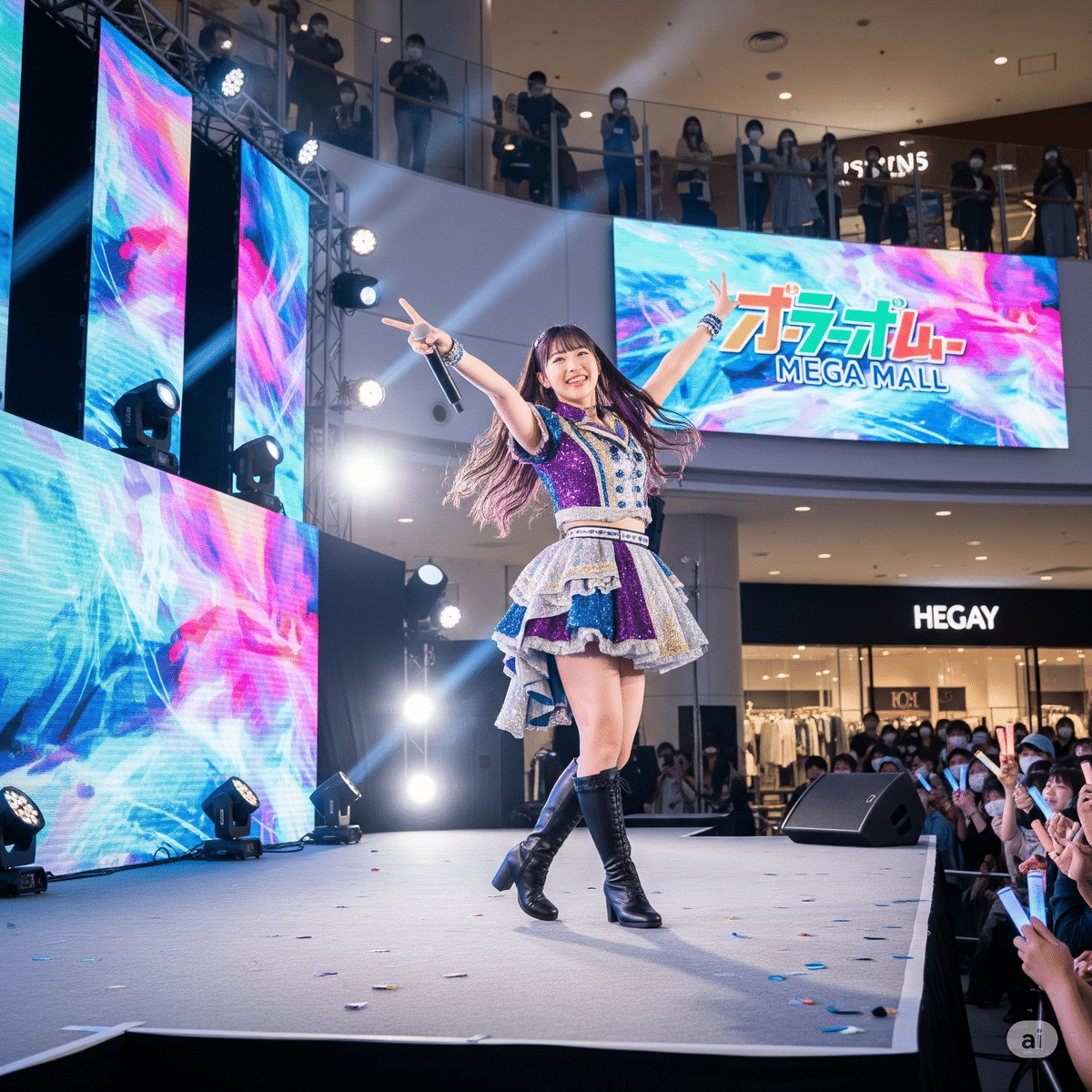 アイドル活動AI画像生成｜zerozero_x