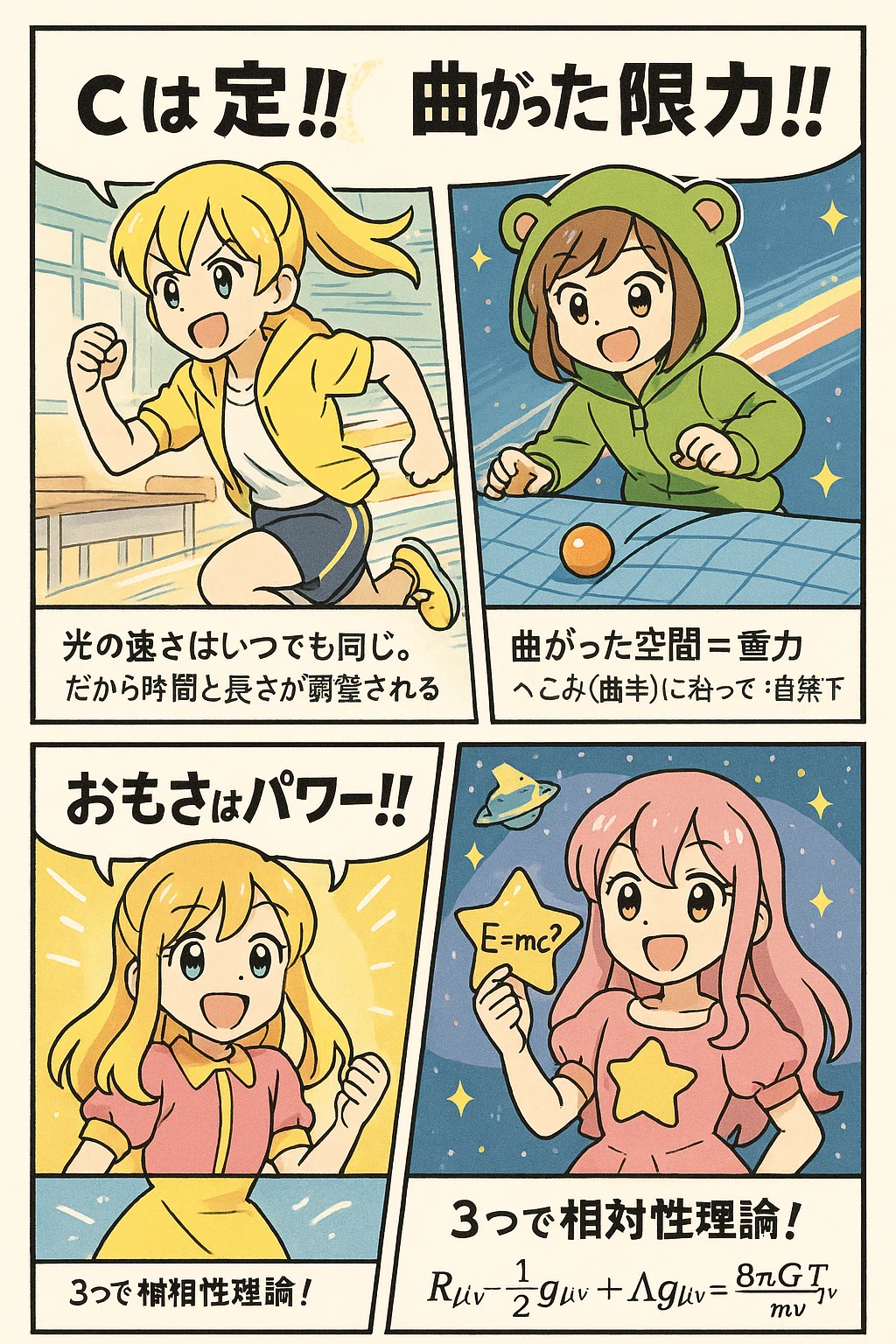 相対性理論の世界では｜幾何学探求者たけちゃん