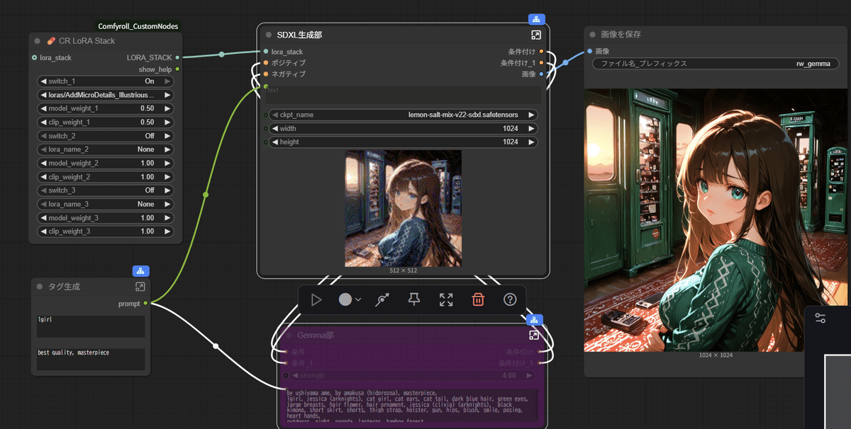 RouWei-Gemmaが進化している話＠ComfyUI｜shiba*2