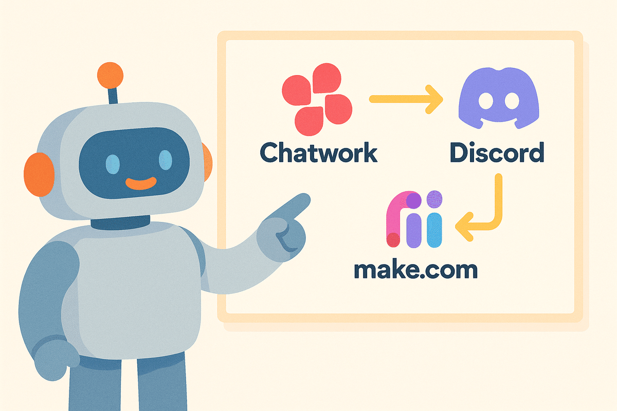 Chatwork無料プランだと40日でチャット履歴が見れなくなるのでmake.comでDiscordに自動転送する方法｜ウミノ@AIとマーケティングの専門家