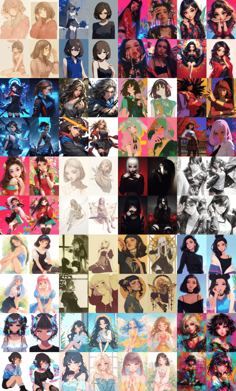 画像生成AI sref 図鑑 日付 045 2025年08/11～08/20【無料有】｜ぐふとくく