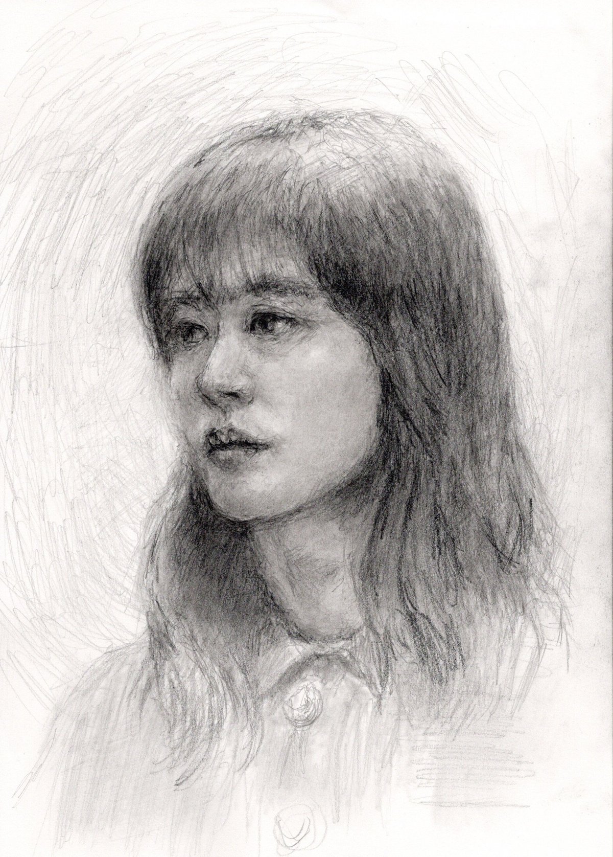 鉛筆で女性の絵を描いてみた！｜Atelier Non