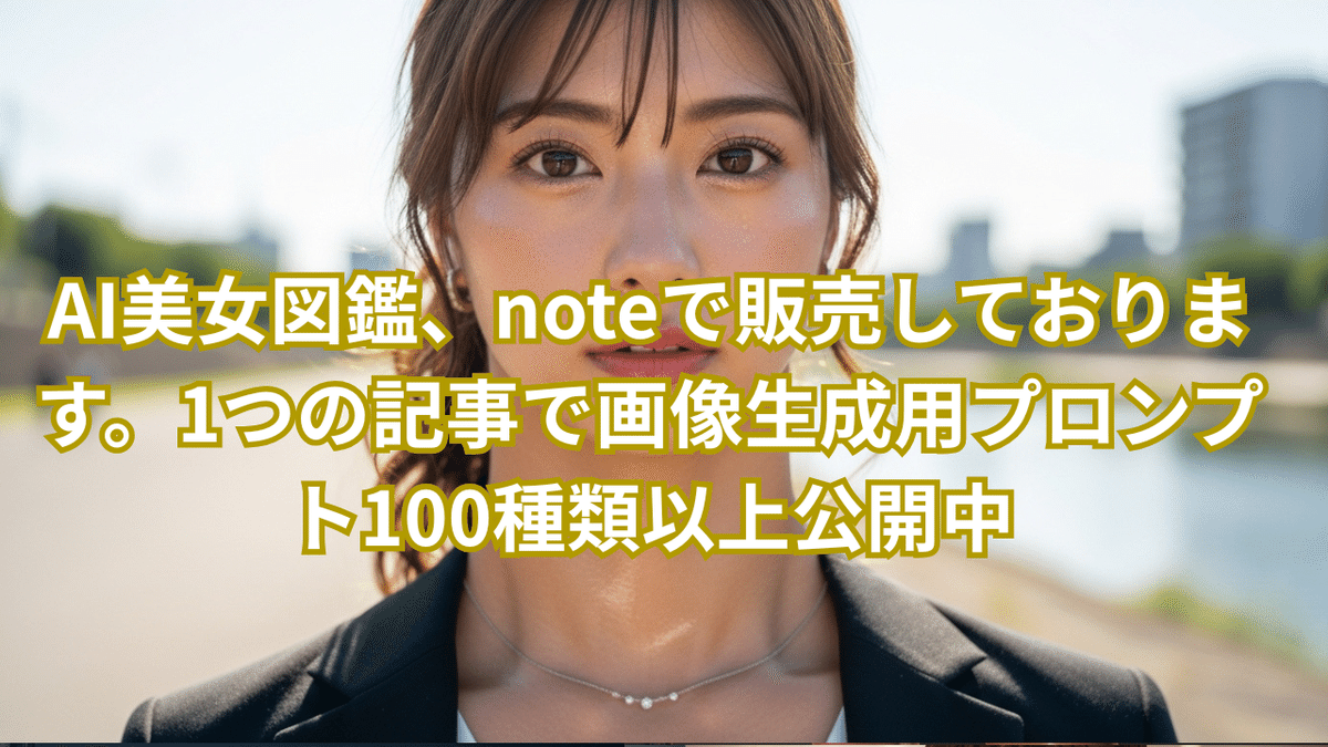 【第22弾まで公開中】AI美女図鑑、noteで販売中です。1記事で100種類ものいろんなタイプのAI美女画像生成用プロンプトを公開中 よろしければ見ていって下さい｜お喋りモンスター爆顔 ...