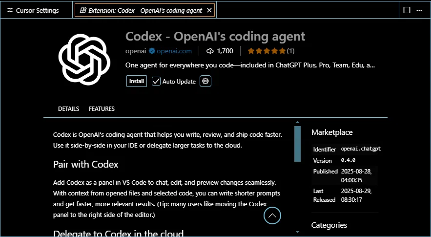 Codex IDE拡張機能を使ってみる｜tandago